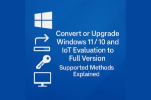 Convert or Upgrade Windows 11 / 10 and IoT Evaluation to Full Version ...